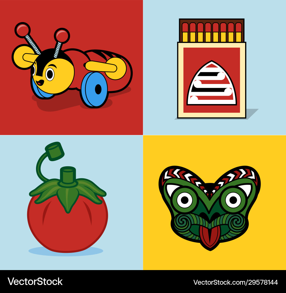 Kiwiana Beehive Matches Royalty Free Vector Image