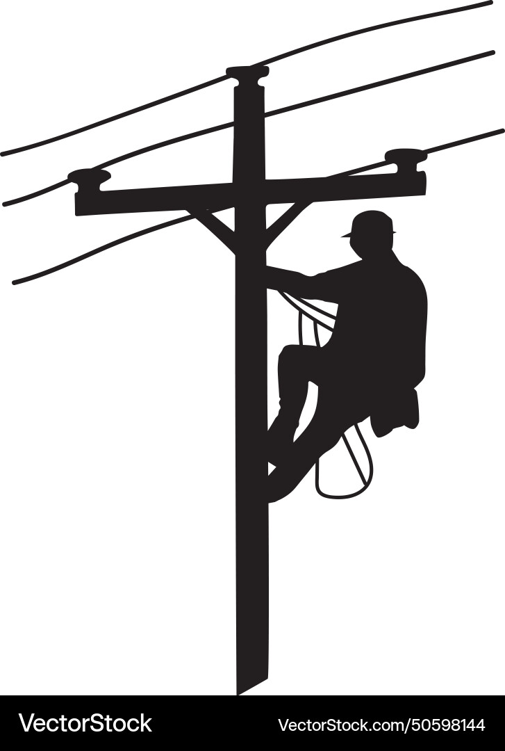 Lineman powerman Royalty Free Vector Image - VectorStock