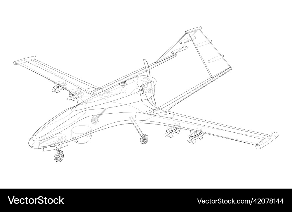 Military predator drone Royalty Free Vector Image
