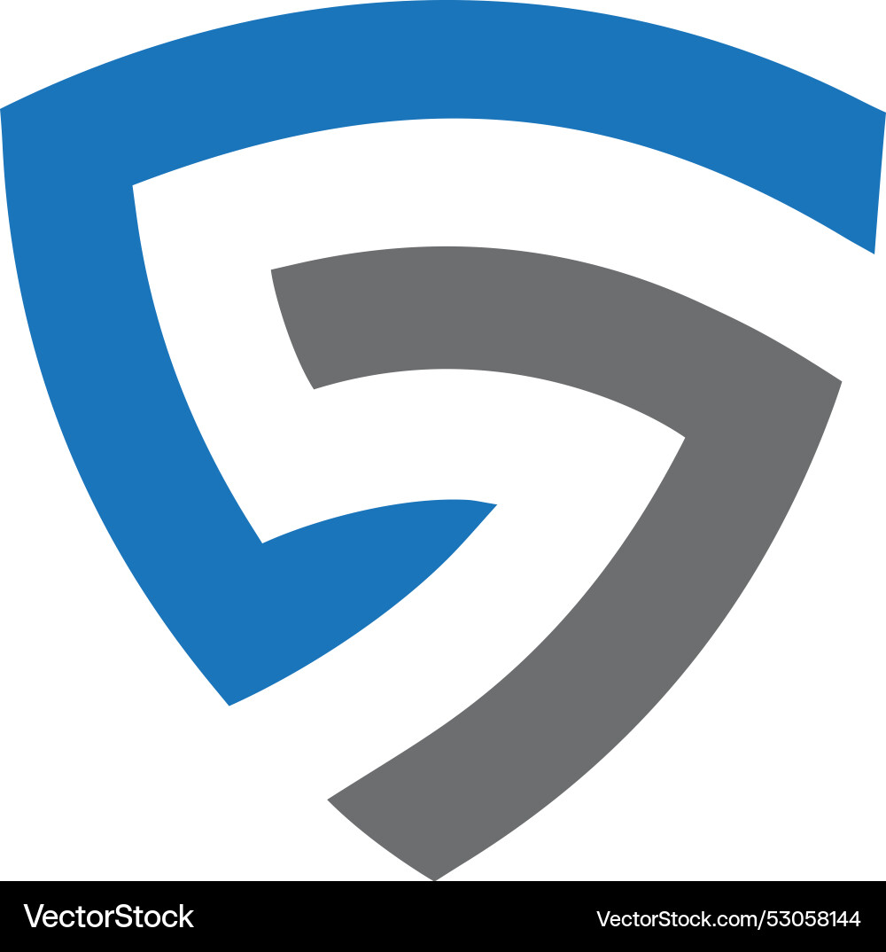 Security logo cyber shield Royalty Free Vector Image