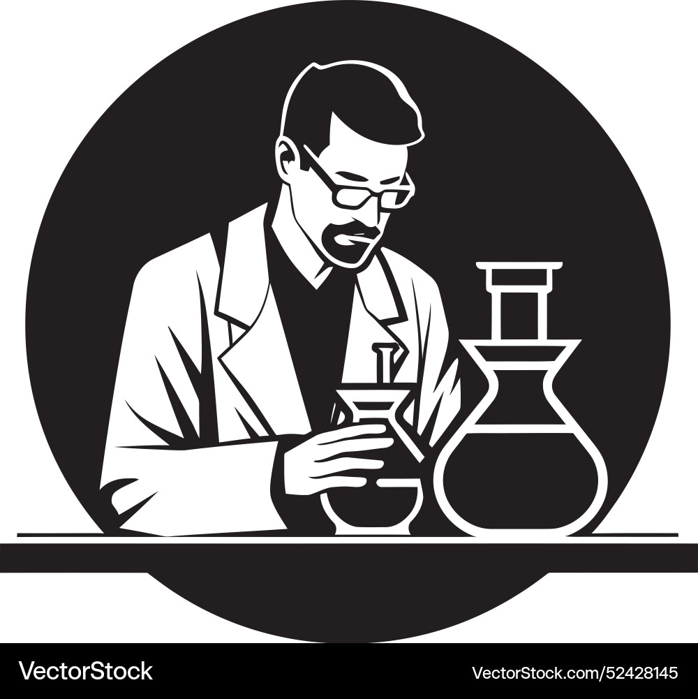 A skilled laboratory technicianlab techni Vector Image