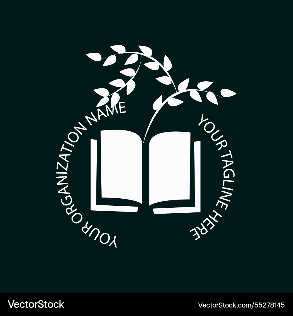 Book logo design Royalty Free Vector Image - VectorStock