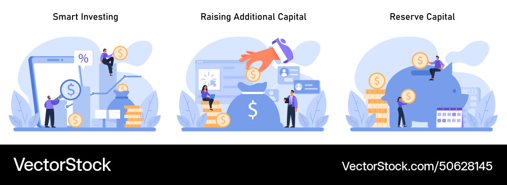 Capital gain concept visualizing smart investing Vector Image