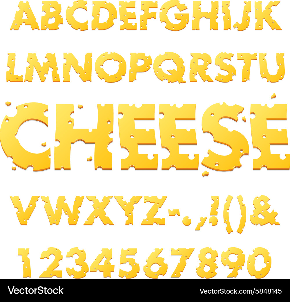 Cheese Font Vector Images (over 1,400)