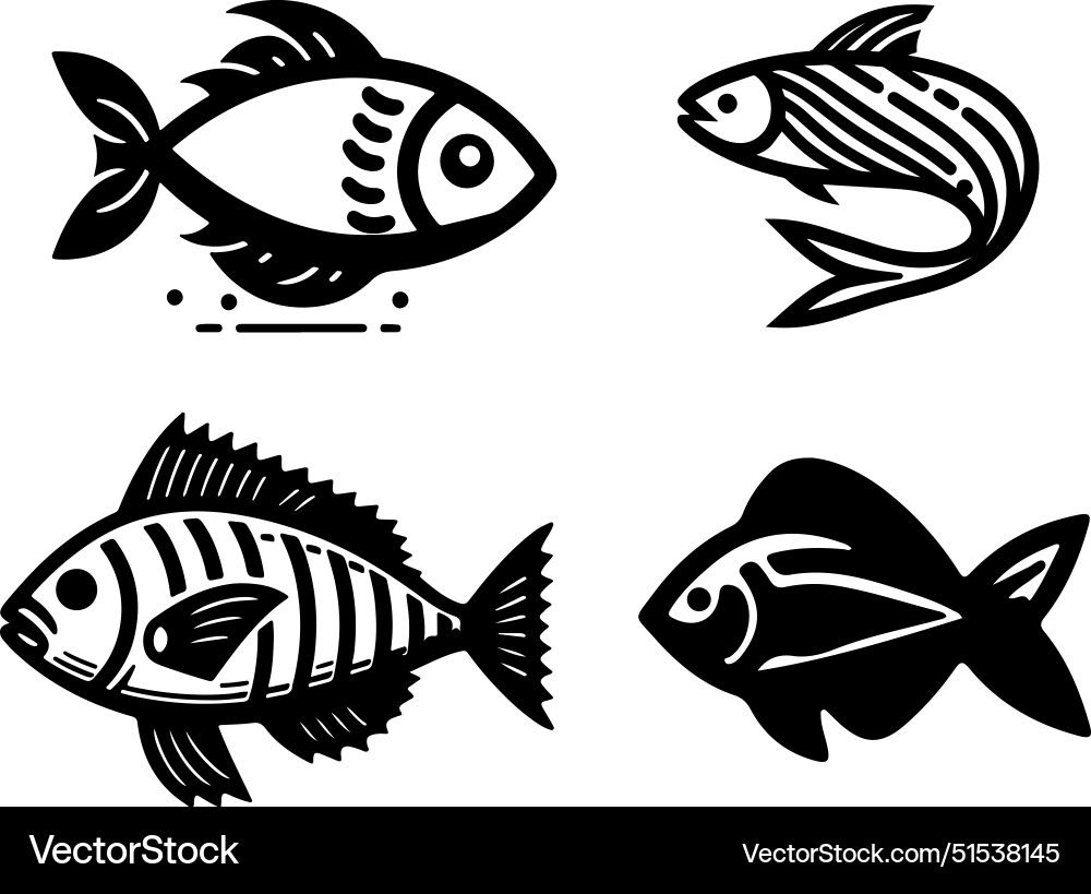Fish - fishing Royalty Free Vector Image - VectorStock