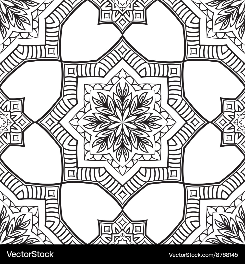 Geometric pattern of mandala Royalty Free Vector Image