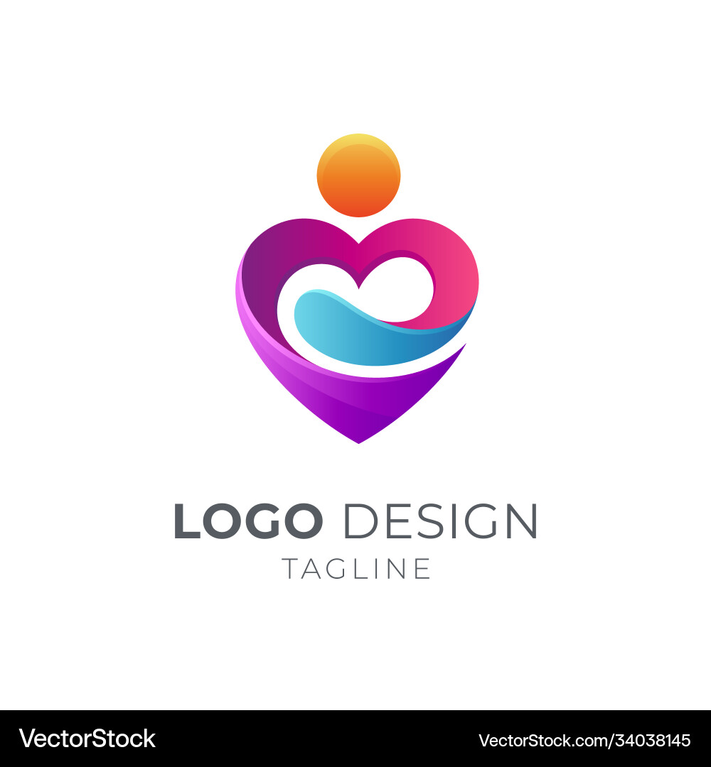 Love people logo Royalty Free Vector Image - VectorStock