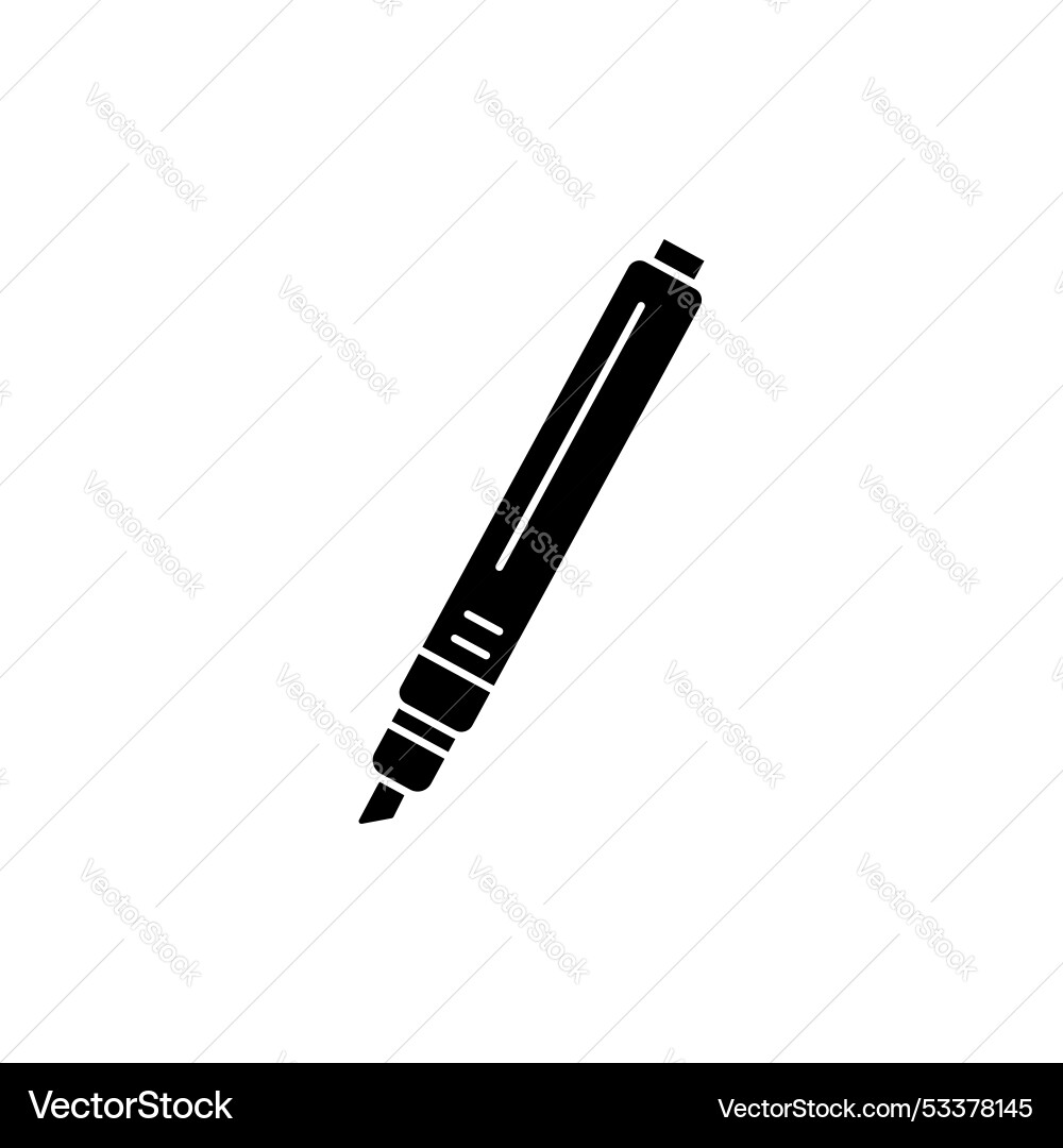 Marker icon set office highlighter pen symbol Vector Image
