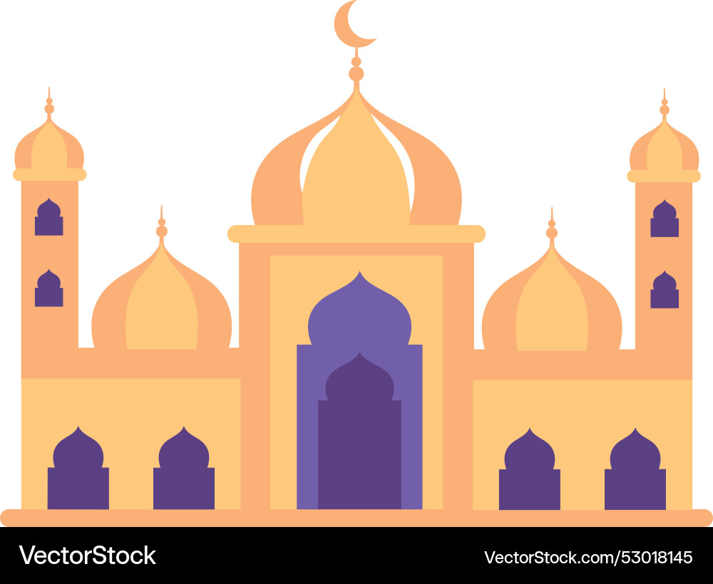 Mosque islamic arabic Royalty Free Vector Image