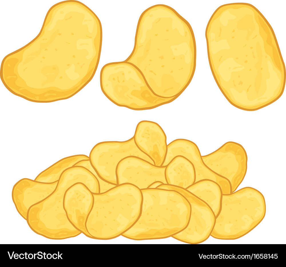 Potato chips Royalty Free Vector Image - VectorStock