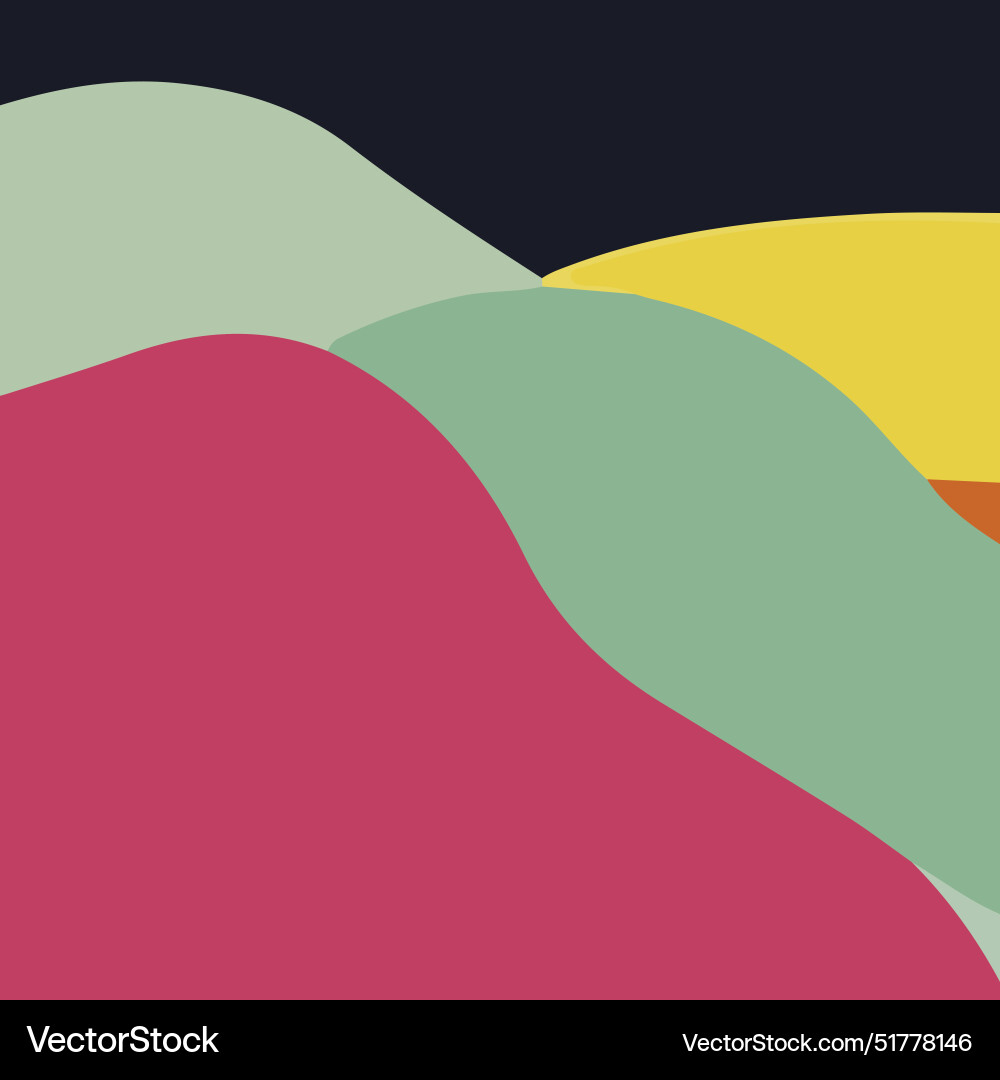 Colorful abstract hills Royalty Free Vector Image