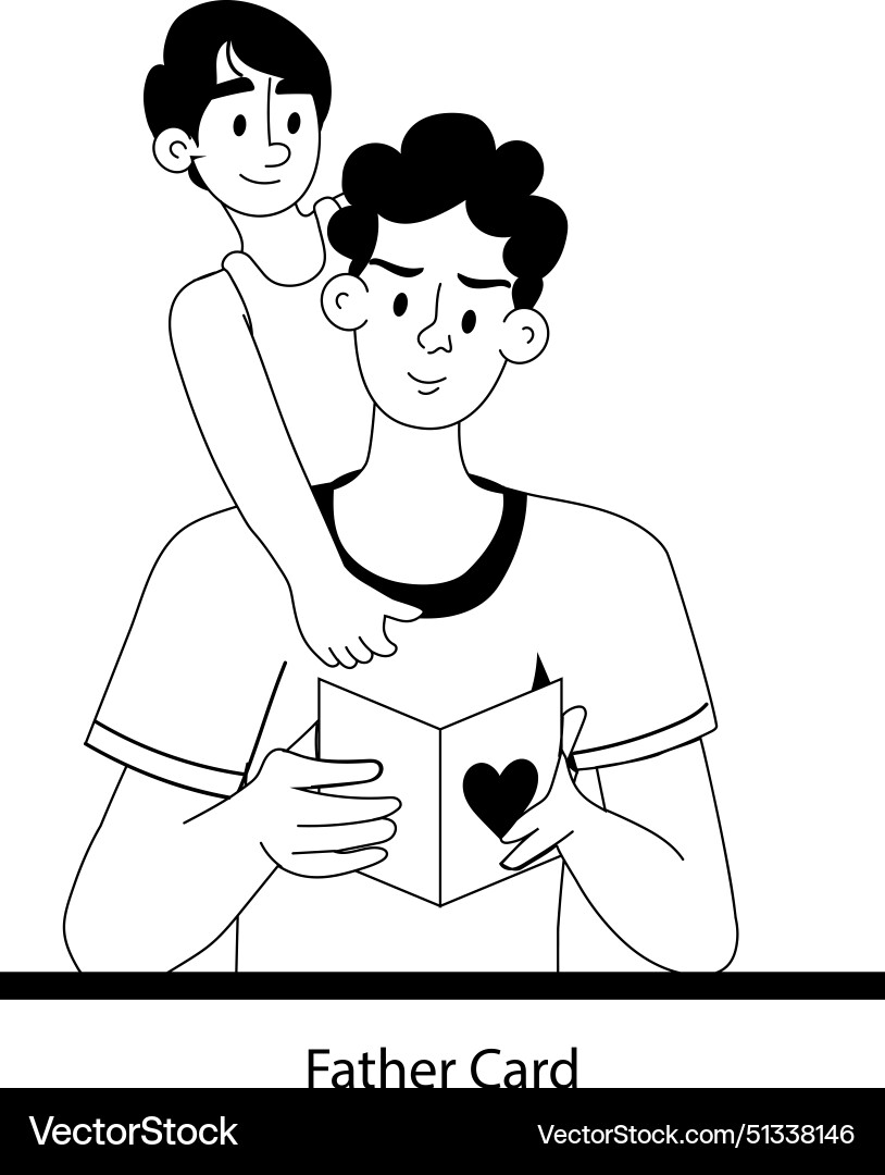 Father card Royalty Free Vector Image - VectorStock