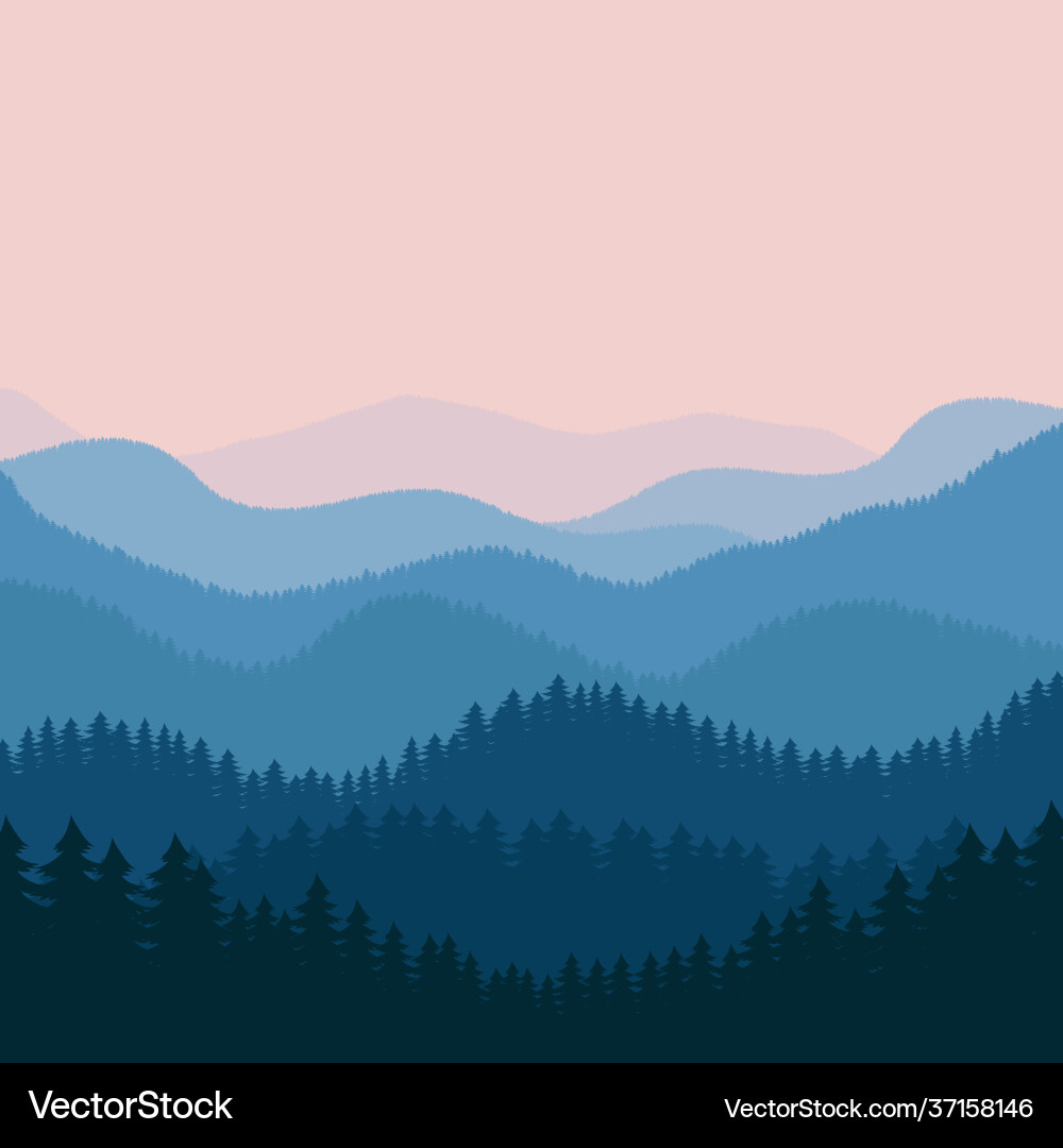 Forest landscape background design Royalty Free Vector Image