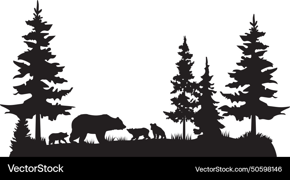 Forest pine deer Royalty Free Vector Image - VectorStock