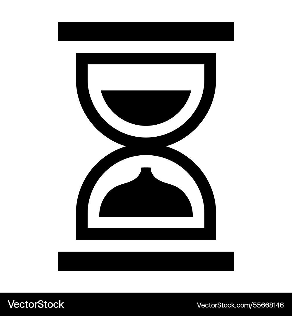 Hourglass solid icon Royalty Free Vector Image