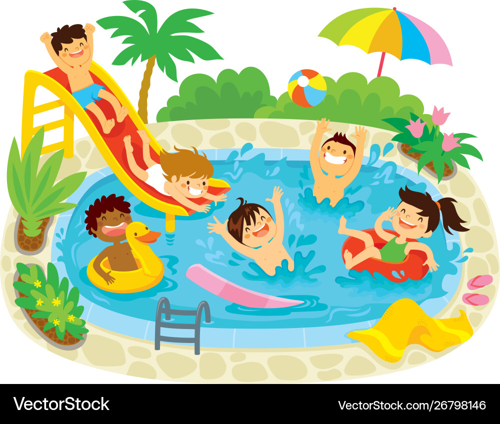 Swimming Pool Garden Cartoon Vector Images (over 240)