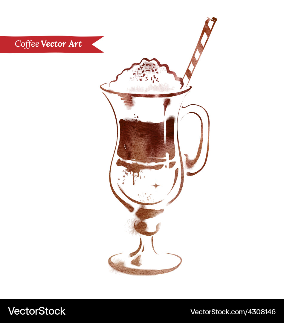 Latte Royalty Free Vector Image - VectorStock