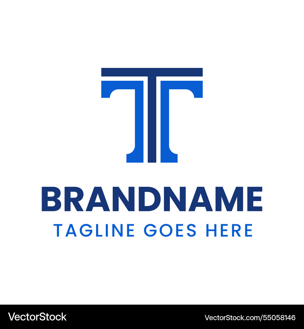 Letters tt lowercase logo suitable for any Vector Image