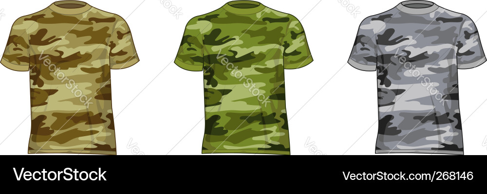 Military shirts Royalty Free Vector Image - VectorStock