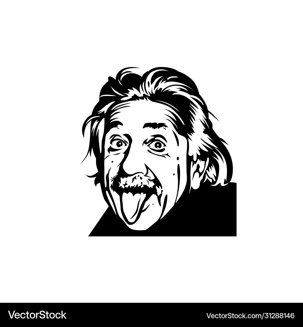 Portrait albert einstein physicist chemist Vector Image