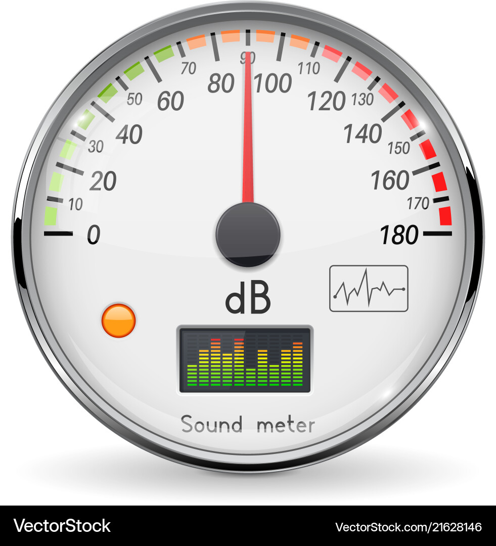 Volume unit meter sound audio equipment normal Vector Image