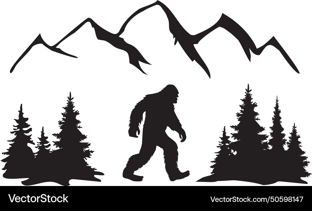 Big foot Royalty Free Vector Image - VectorStock