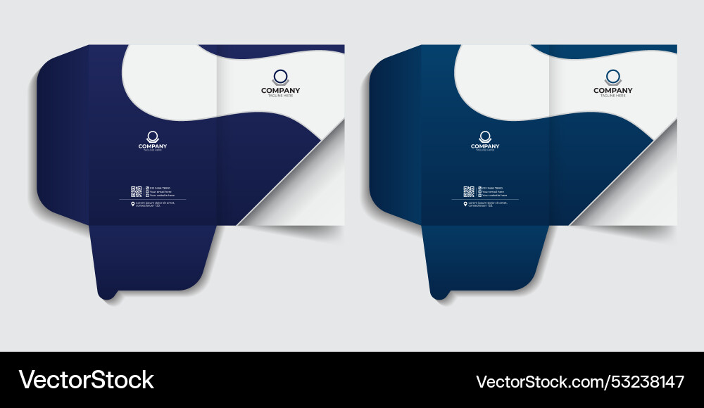 Corporate and modem file folder stationery design Vector Image