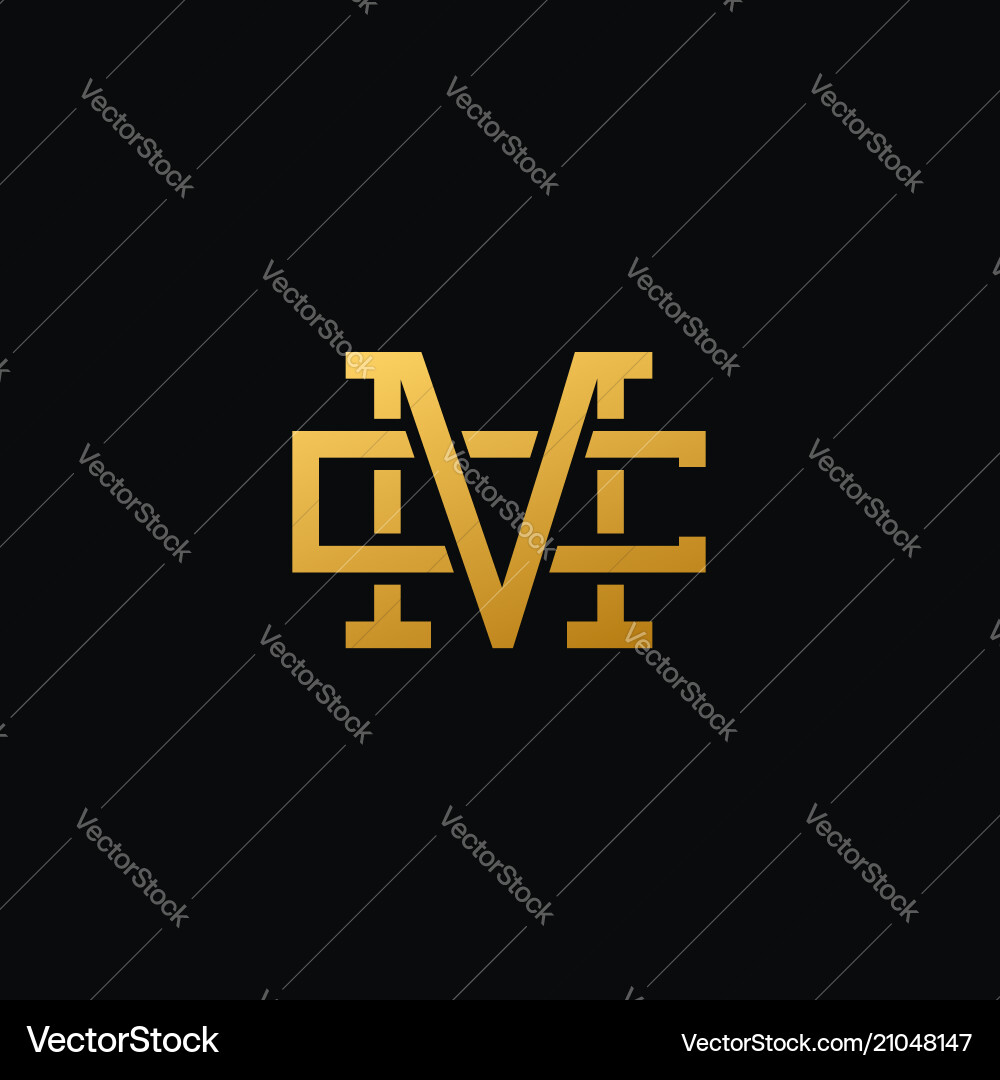 Creative letter m and c logo concept design Vector Image