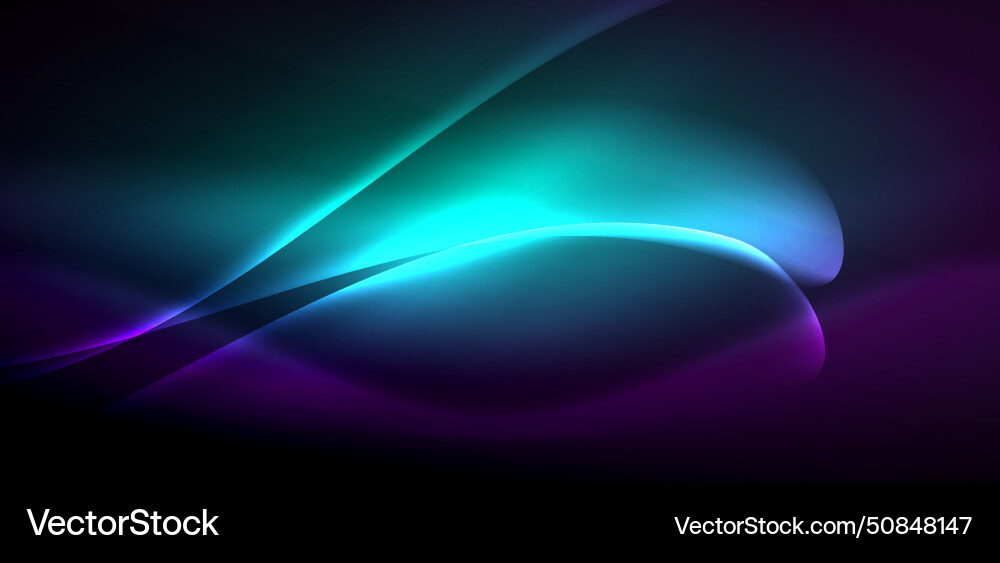 Dynamic waves in ethereal glow of neon lights Vector Image