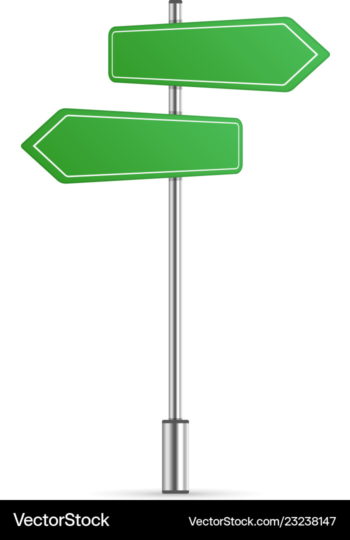 Green street sign Royalty Free Vector Image - VectorStock