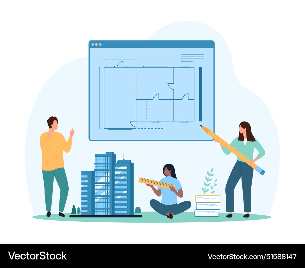 Interior design home project and house Royalty Free Vector