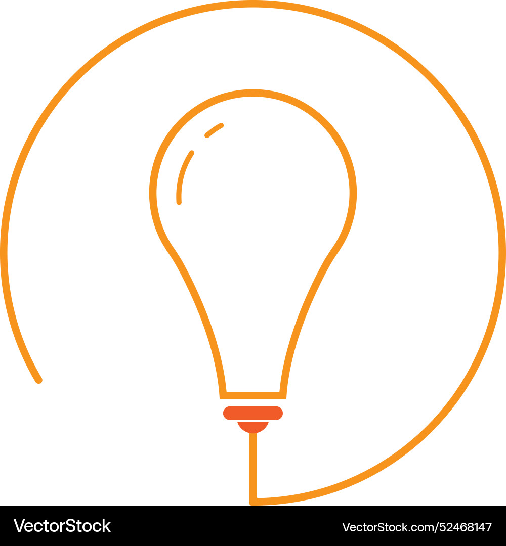 Light bulb symbol logo template Royalty Free Vector Image