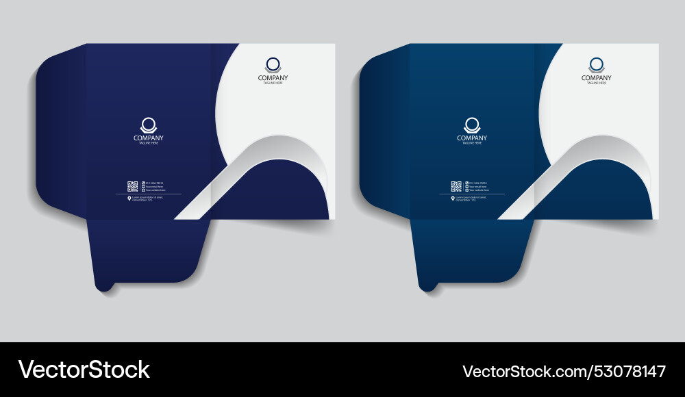 Office document file folder report cover template Vector Image