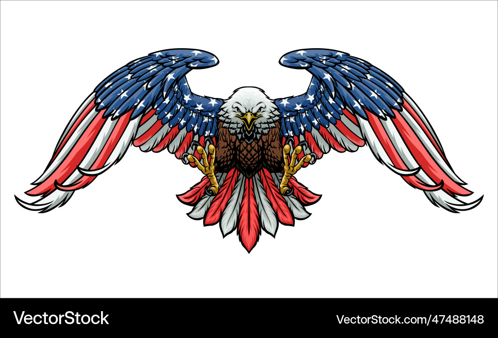 American Eagle Flag Vector