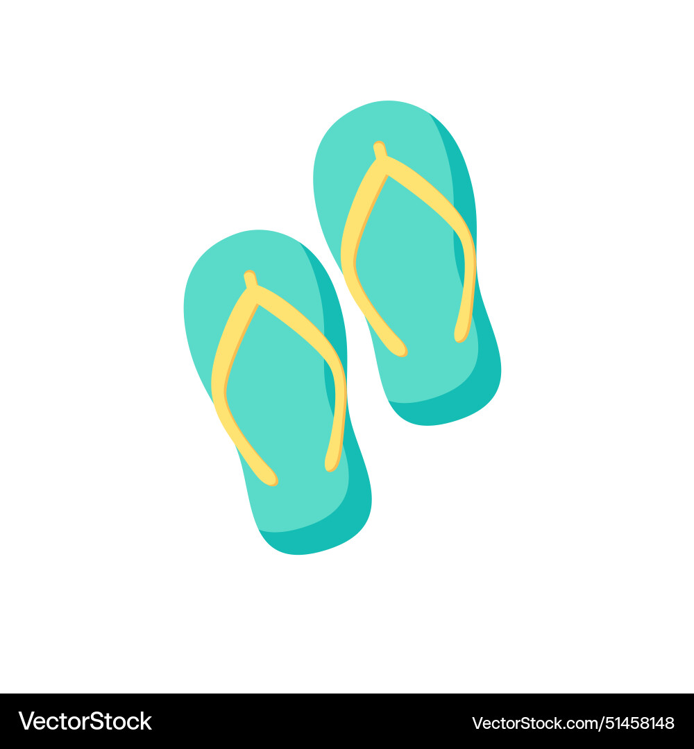 Cartoon bright summer beach flip flops slippers Vector Image