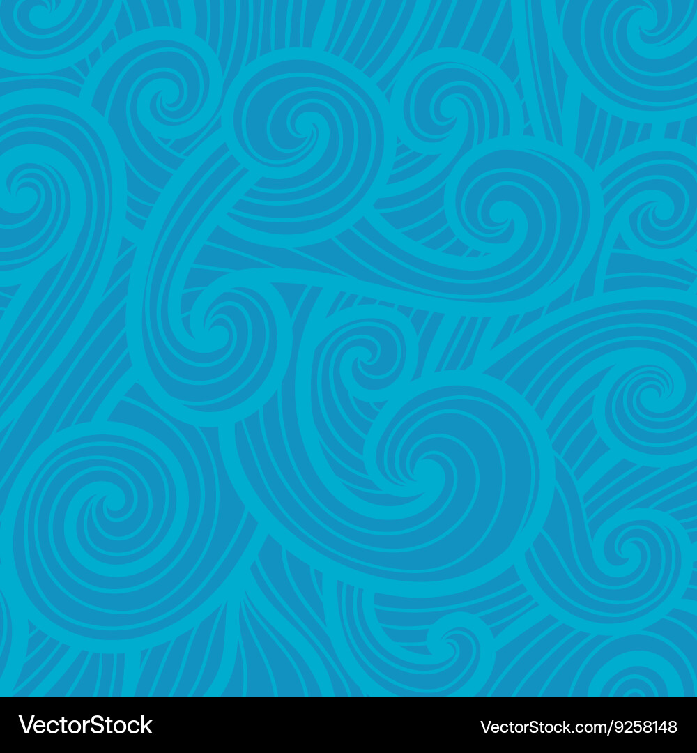 Hand drawn wave pattern Royalty Free Vector Image