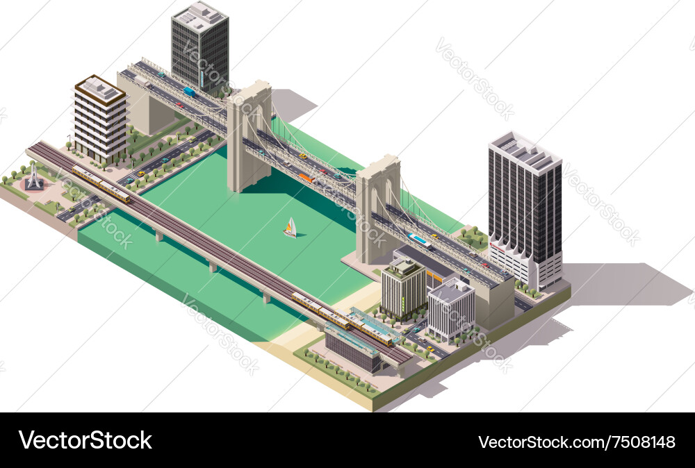 Isometric city map Royalty Free Vector Image - VectorStock