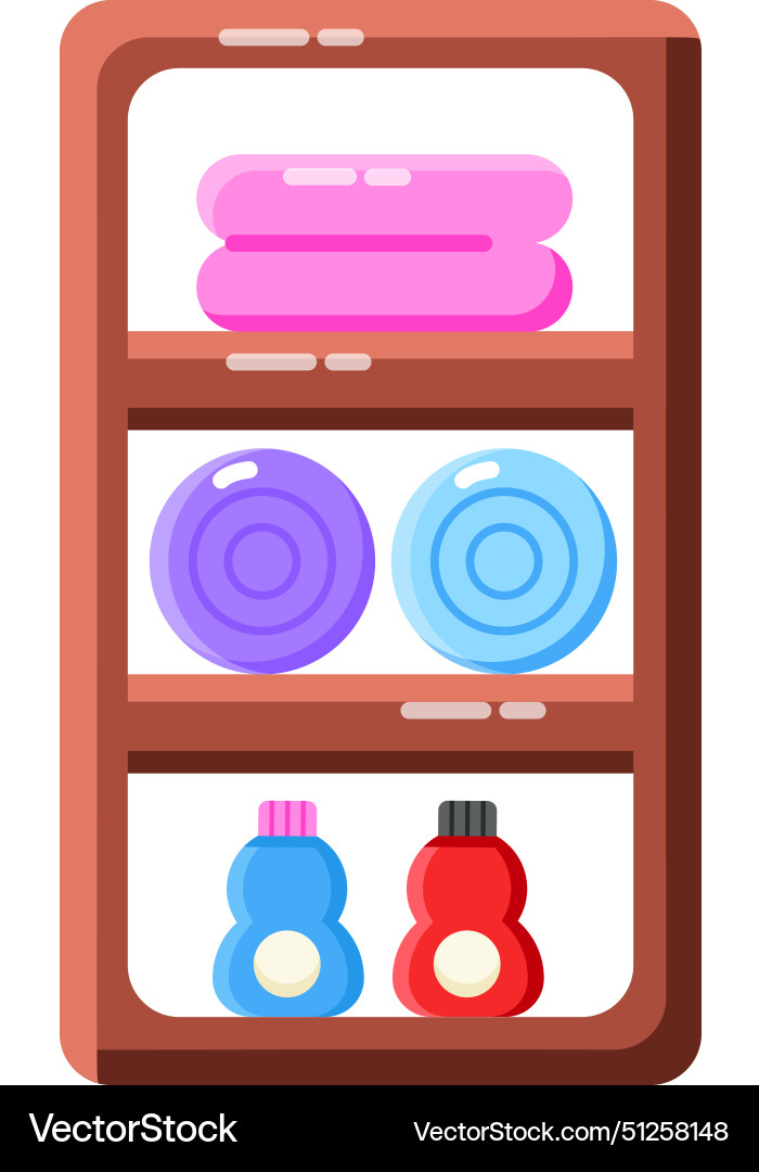 Laundry shelves Royalty Free Vector Image - VectorStock