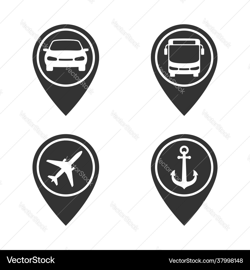 Map pointers Royalty Free Vector Image - VectorStock