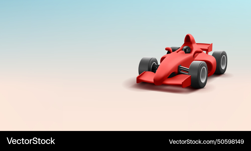 3d render of red matte racing speedy Royalty Free Vector