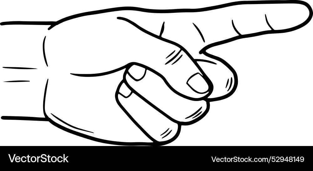 A pointing finger Royalty Free Vector Image - VectorStock