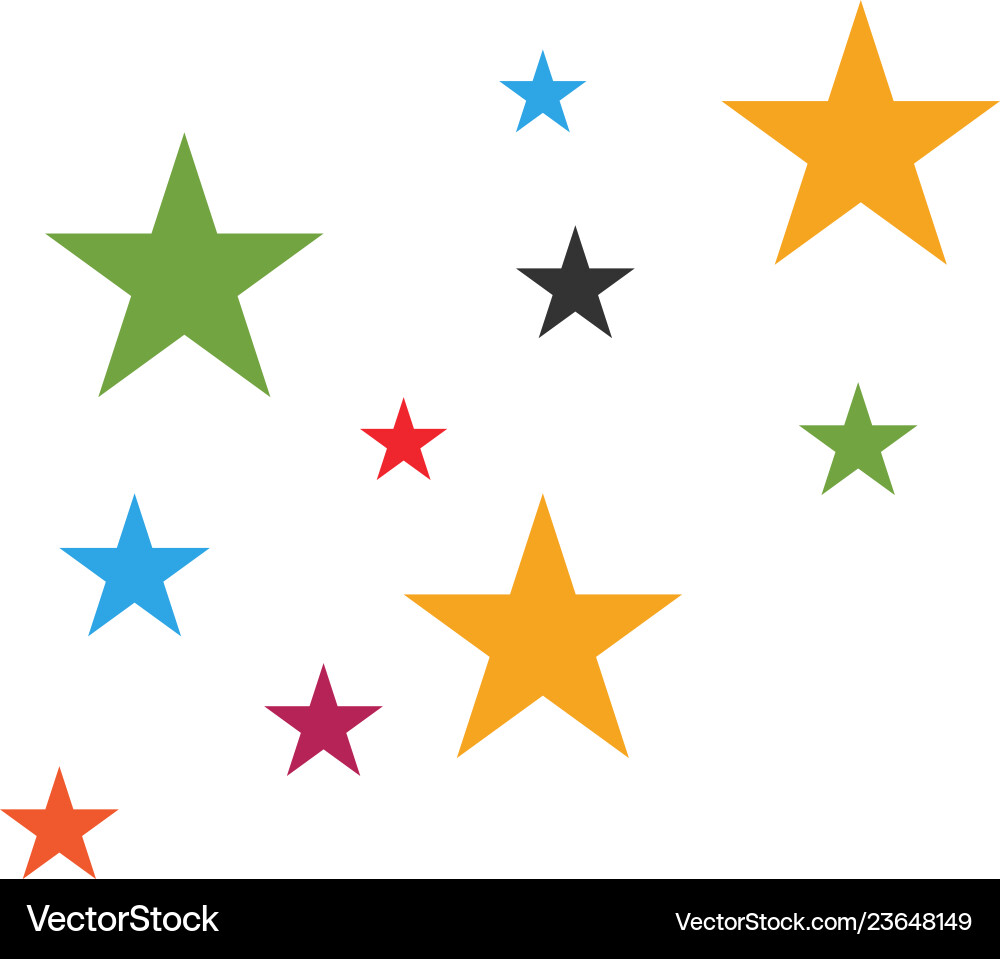 Colorful stars icon graphic design template Vector Image