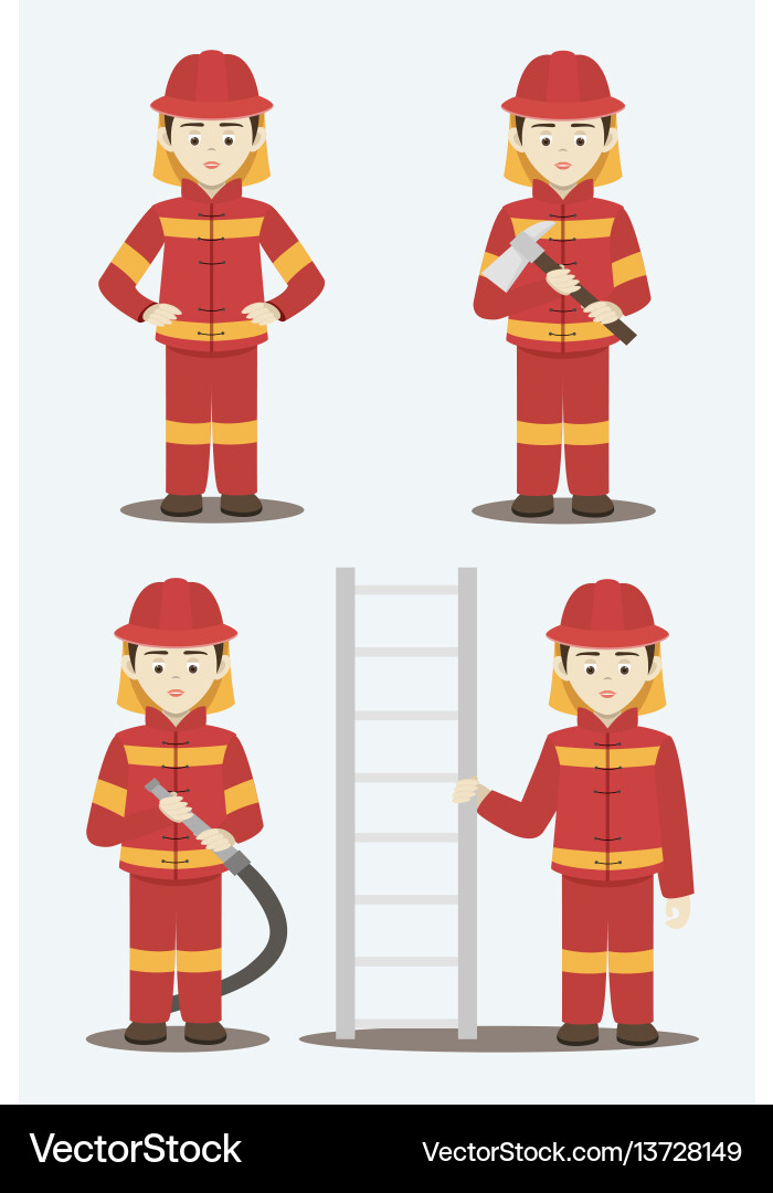 Fireman isolated Royalty Free Vector Image - VectorStock