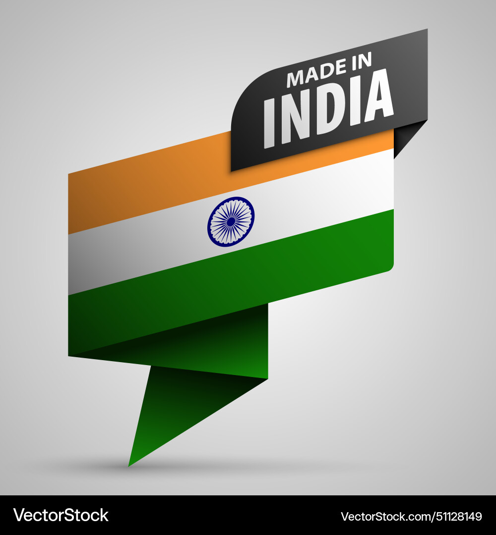 Made in india graphic and label Royalty Free Vector Image