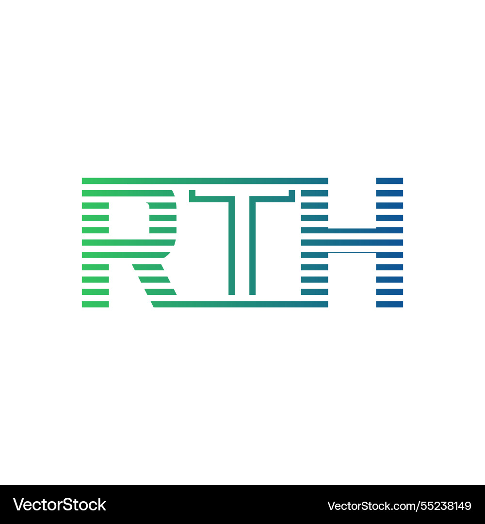 Modern rth logo design letter minimalist Vector Image