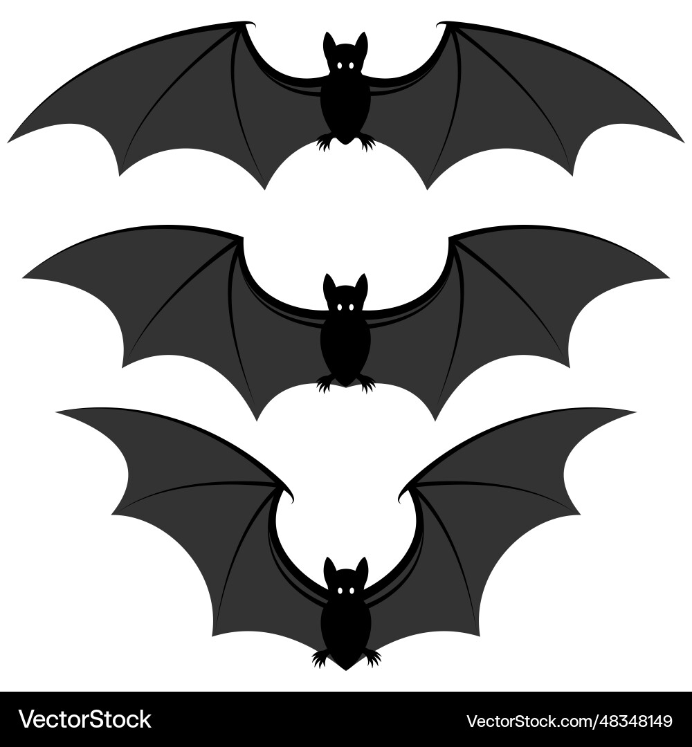 Scary bat halloween creepy bats ghost Royalty Free Vector