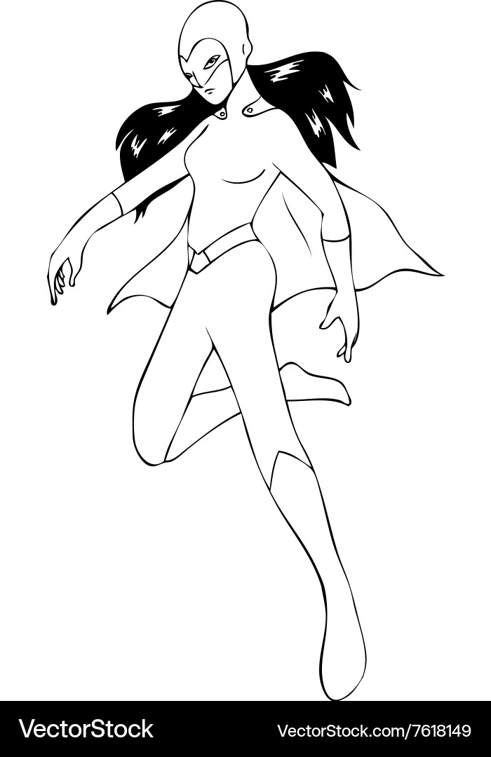 Female Super Hero Outline Vector Images (over 340)