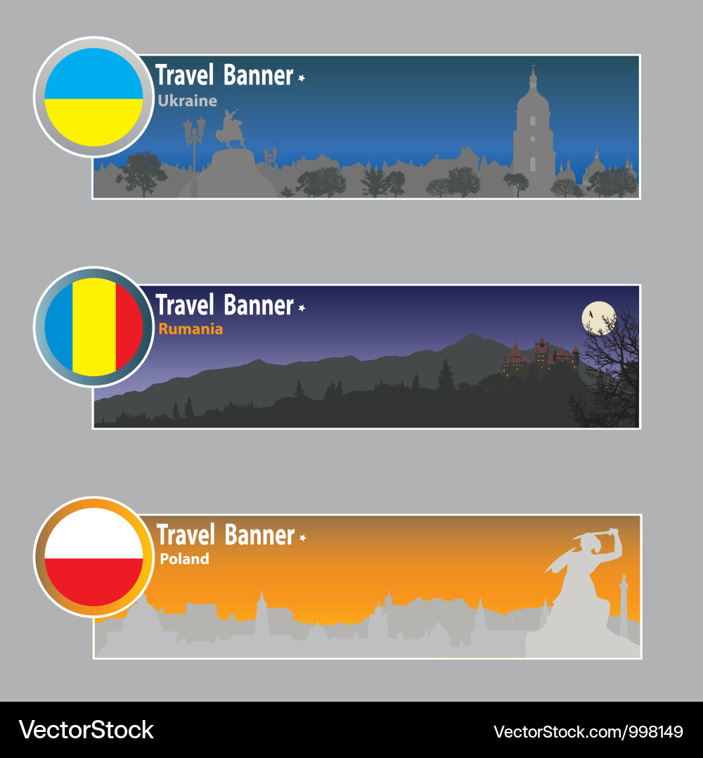 Travel banners Royalty Free Vector Image - VectorStock