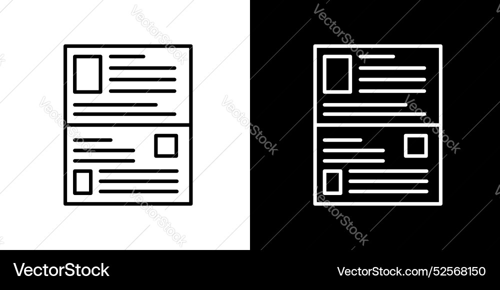 Bankbook icon set on white background Royalty Free Vector