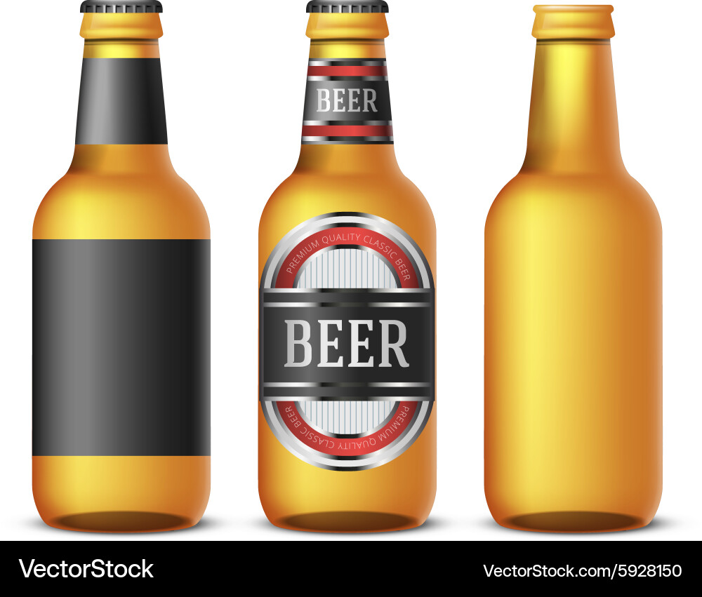 Bottle beer Royalty Free Vector Image - VectorStock